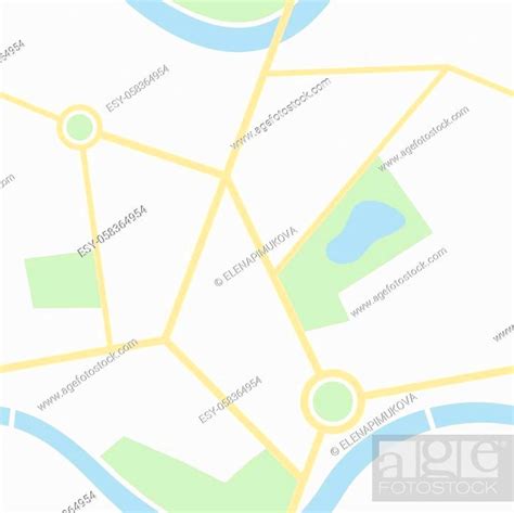 Abstract City Map Seamless Pattern Roads Navigation Gps Stock