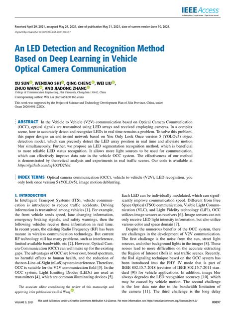An Led Detection And Recognition Method Based On Deep Learning In Vehicle Optical Camera