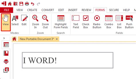 creating a text form field pdfescape