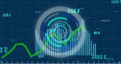 Animation Of Data Processing With Green Line Over Scope Scanning And