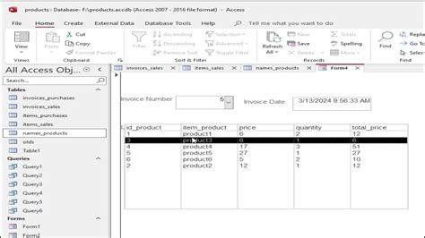 Microsoft Access Search Form Find Records In Listboxinvoice Based On Combobox In Access Forms