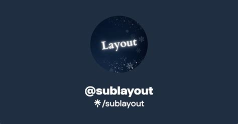Sublayout Twitter Twitch Linktree