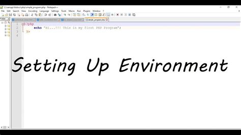 Setting Up Environment In Php Simple Program In Php Youtube