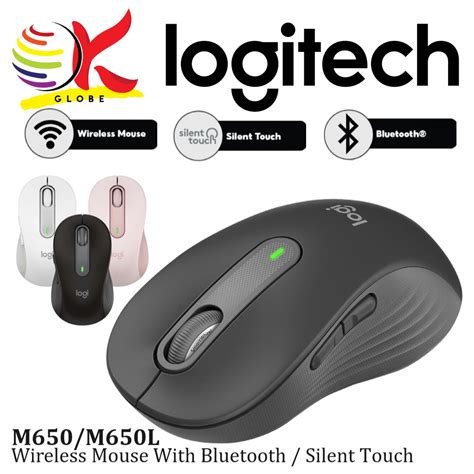 Logitech Signature M650 M650 L Wireless Mouse With Bluetooth Silent Touch 4000dpi
