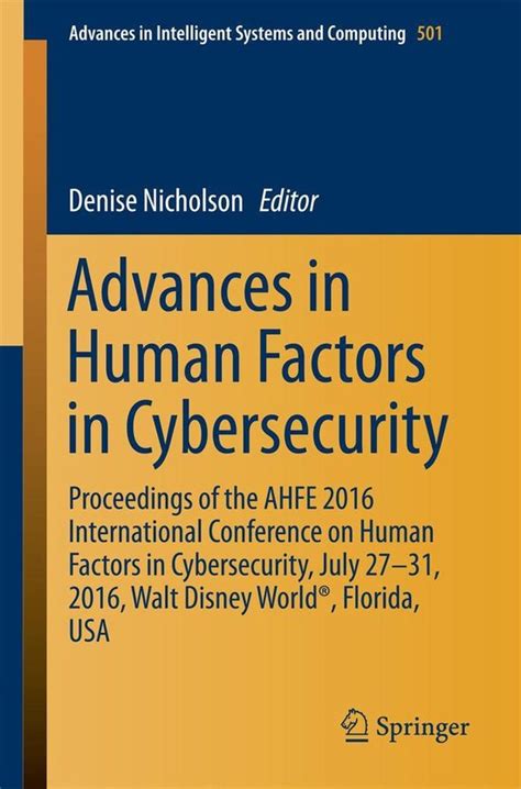 Advances In Intelligent Systems And Computing 501 Advances In Human