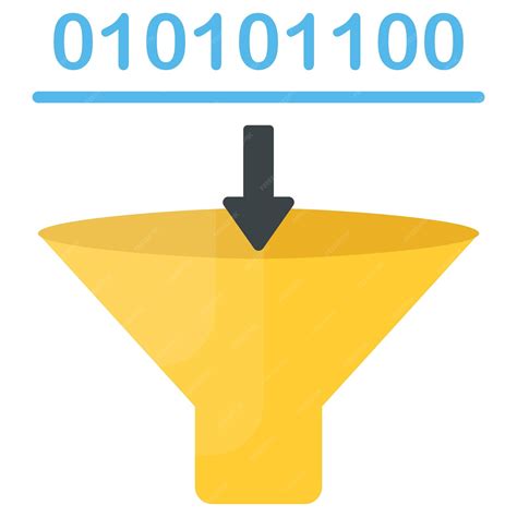 premium vector binary code funnel concept data vector design software