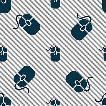 Illustration Of Seamless Pattern Background Featuring Computer Mouse Cursor Icon With Arrow