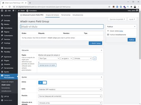 Acf Custom Fields Custom Posts Y Custom Taxonomies En Wordpress