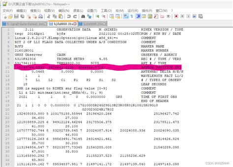 读取gnss站点的o文件获取经纬度和高程gnss数据 N O数据读取 Csdn博客