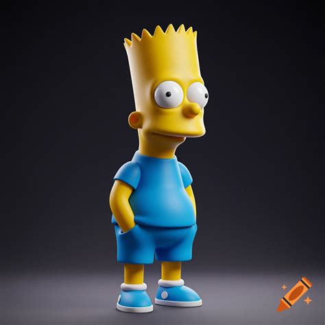 3d Render Of Bart Simpson Standing With Hands In Pockets On Craiyon