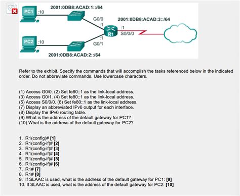 solved refer to the exhibit specify the commands that will