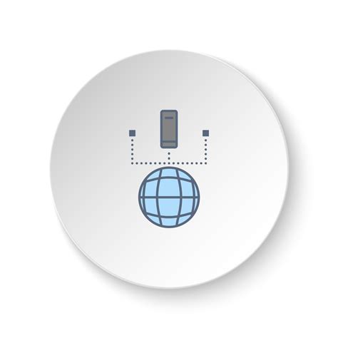 round button for web icon network database button banner round badge interface for