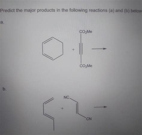 Predict the major products in the following reactions | Chegg.com