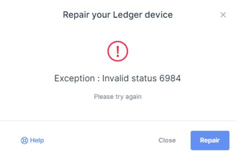 How To Fix Invalid Status 6984 Error On Ledger Live By Nguyencantrong Medium