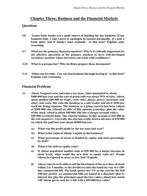 chapter 3 tutorial questions pdf debt stocks