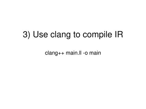 Llvm Ir Code Emission Assignment 4 Ppt Download