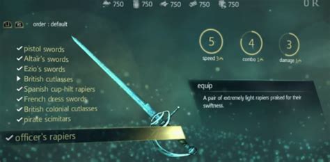 Assassins Creed Iv Officers Rapiers The Video Games Wiki