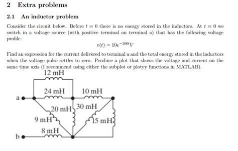 Solved Extra Problems An Inductor Problem Consider The Chegg Com