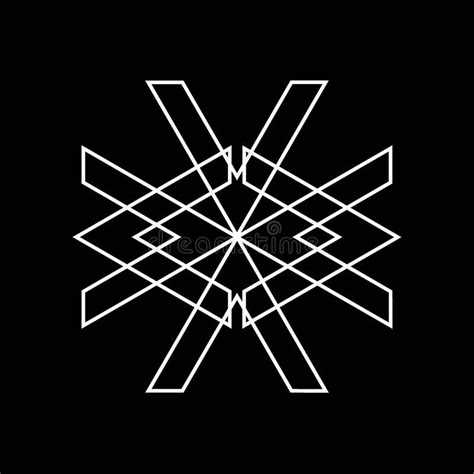 Abstract Geometric Line Art Pattern And Symbol Minimalist Design Stock Vector Illustration Of