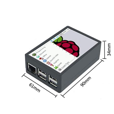 3 5 tft lcd touch screen with protective case for raspberry pi 4 x2 robotics in canada
