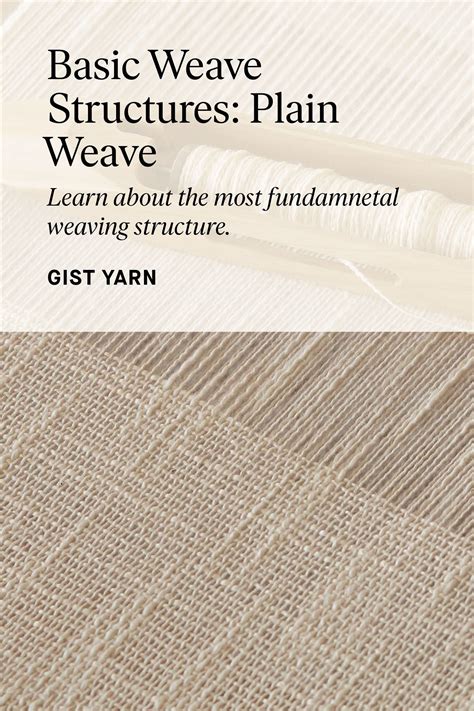 basic weave structures plain weave