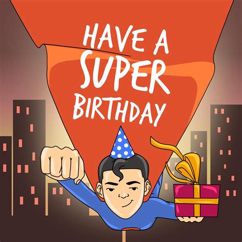 Happy Super Birthday Confetti Exploding Greetings Card Boomf