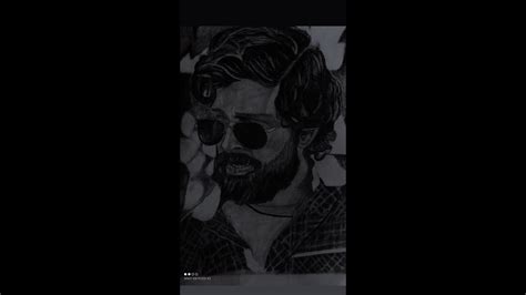 Pushpa Allu Arjun Sketch Art By CB Wancho Arts YouTube