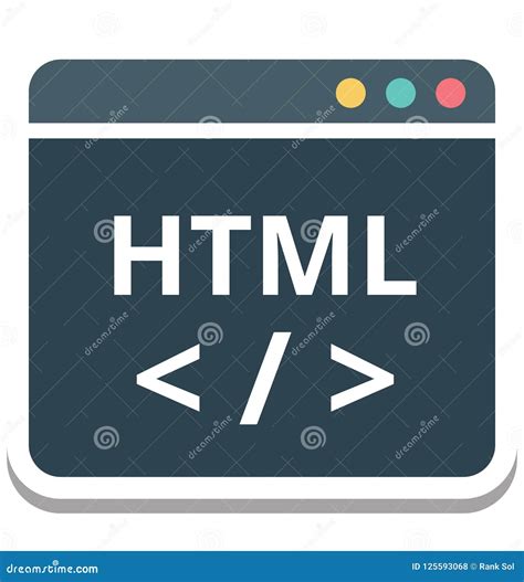Html Coding Programming Isolated Vector Icon Stock Vector Illustration Of Programming