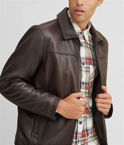 Classic Mens Dark Brown Leather Jacket