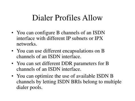 Ppt S6c5 â€ Dialer Profiles Powerpoint Presentation Free Download