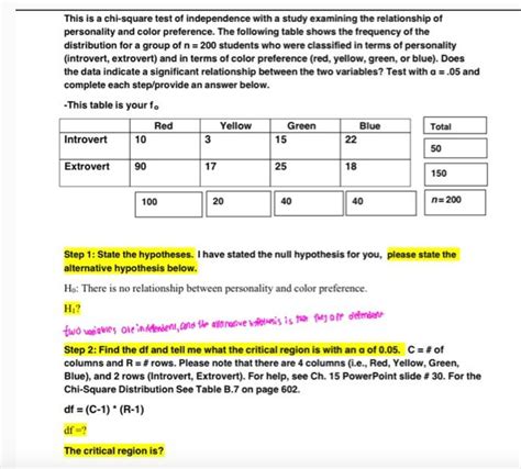 Solved Step 3 Calculate Your Expected Frequencies Fe ﻿i