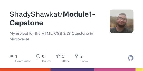 Github Shadyshawkatmodule1 Capstone My Project For The Html Css