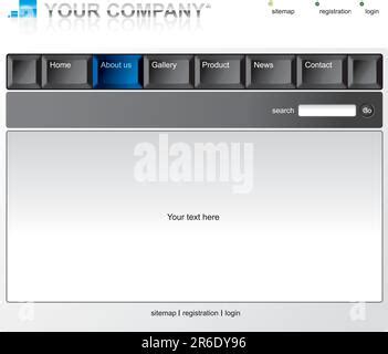 Computer Keyboard Button Layout Template With Letters For Graphic Use Vector Illustration Stock