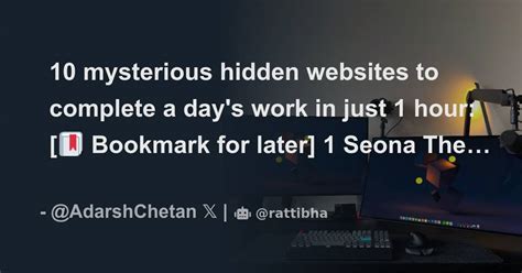 10 Mysterious Hidden Websites To Complete A Days Work In Just 1 Hour 🔖 Bookmark For Later