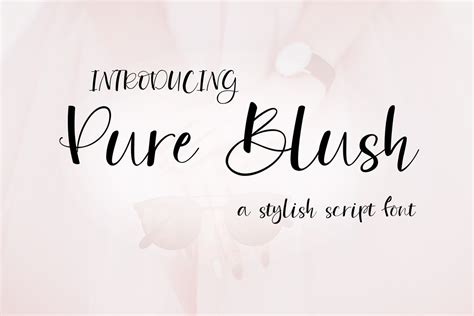 pure blush script font