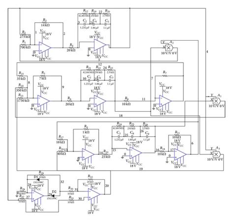 Circuit Diagram To Realize The New Wing Doubled Fractional Order Download Scientific Diagram