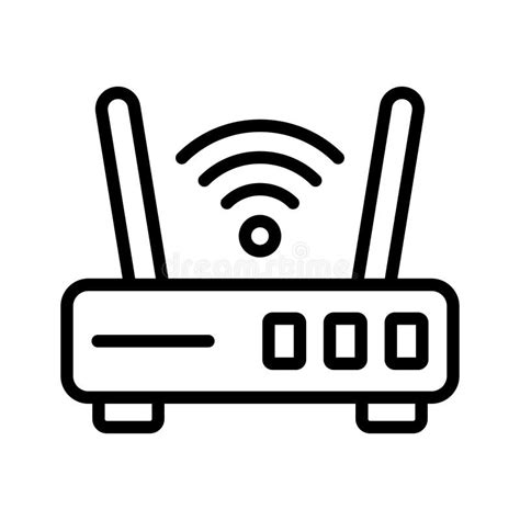 A Device That Provides Wireless Internet Connectivity For Home Or Office Networks Stock Vector