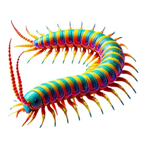 Centipede Textures Fuzzy Colorful