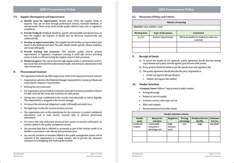 Strategic Procurement Excellence Iso 9001 Policy Template It