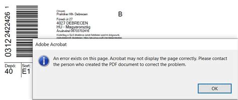 solved an error exists on this page acrobat may not disp adobe