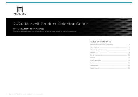 2020 Marvell Product Selector Guide DocsLib