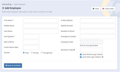 Add New Employee Runtime Hrms Docs