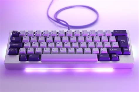 Purple Light Up Computer Keyboard