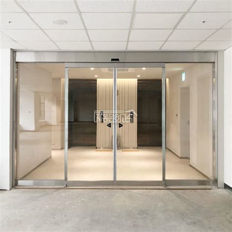 사무실 인테리어 양개형 유리자동문 Office Interior 자동문의고수 자동문 인테리어 유리문
