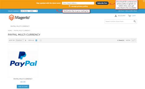 magento notification bar promote magento store sales and offers