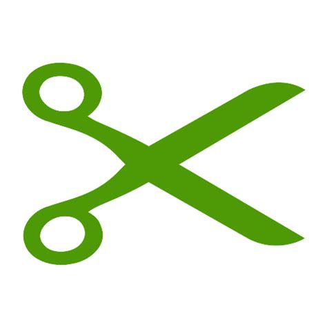 Download Ff7f00 Openclipart Scissors Logo In Green Svg Freepngimg