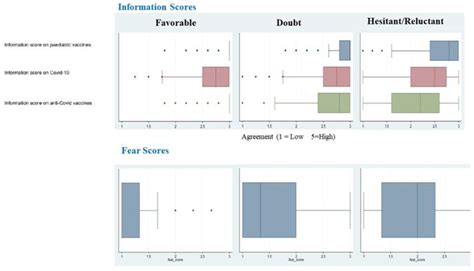 Boxplot Of The Information Scores And The Fear Score All P Values