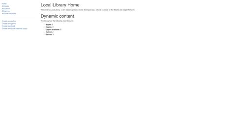 github kartohan express locallibrary tutorial local library