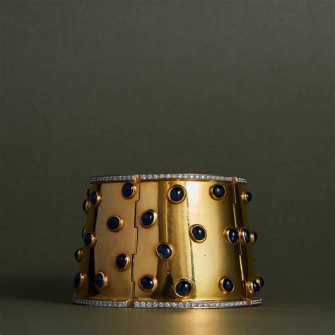 Italian Sapphire And Diamond Gold Bracelet 1990s For Sale At 1stdibs