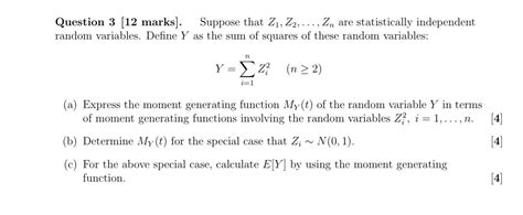 solved question 3 [12 marks] suppose that z1 z2 … zn are